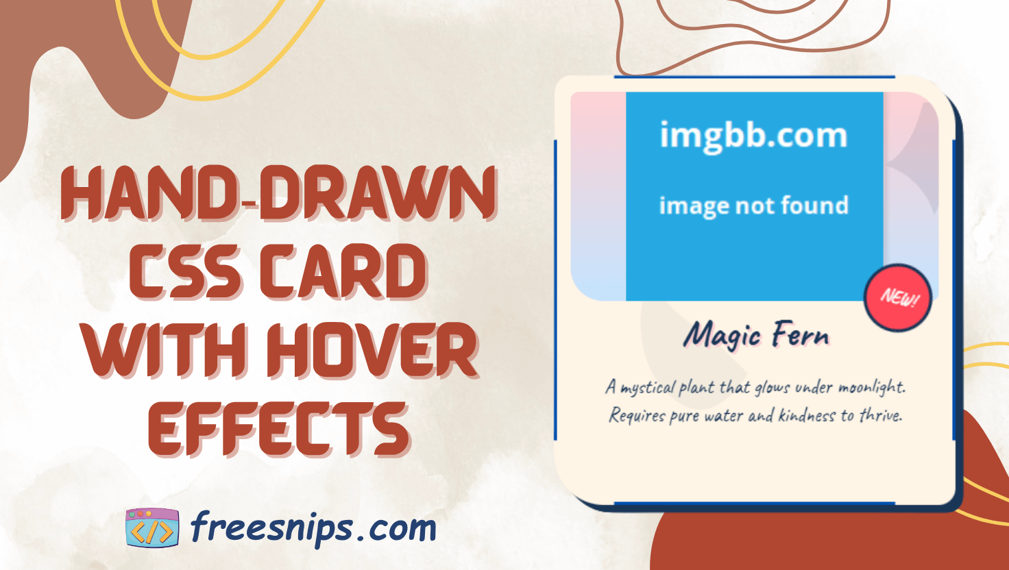 Step-by-Step Guide to a Hand‑Drawn CSS Card with Hover Effects - Free Snips
